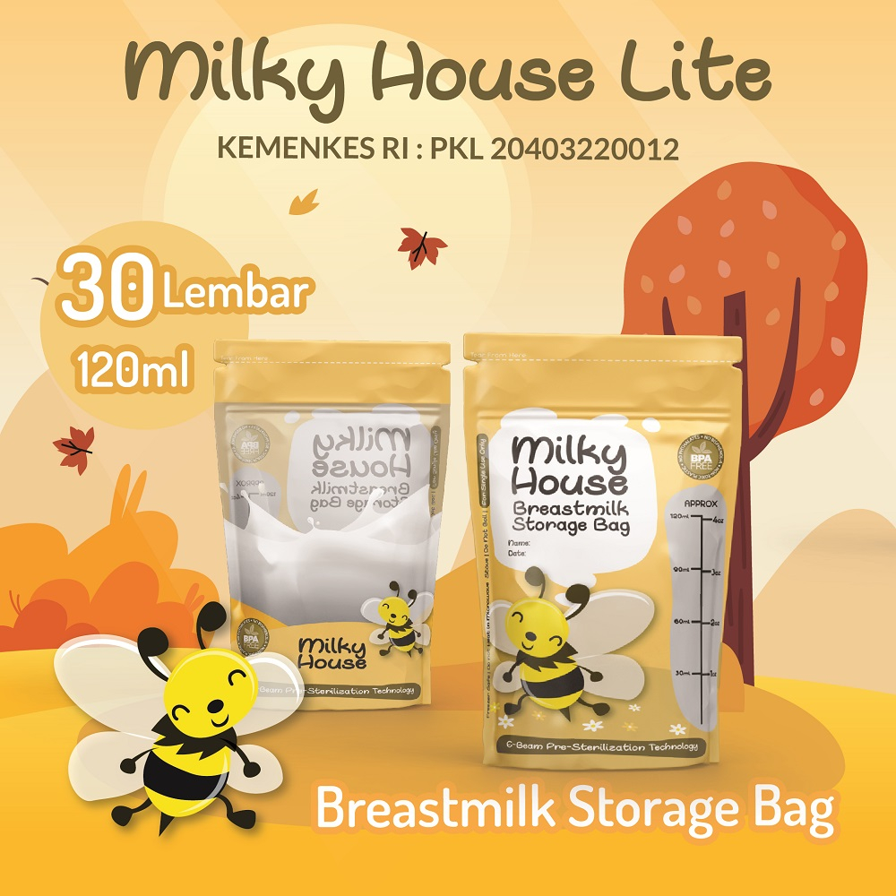 Jual Milky House Kantong ASI 120mL Isi 30 Pcs || KEMENKES RI PKL 20403220012 || Breast Milk ...