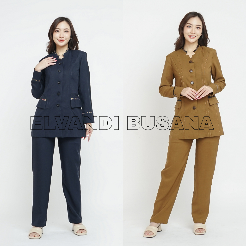 Jual Blazer Wanita Baju Kerja Kantor Seragam Dinas PDH PNS Pemda Guru ASN Wanita kode 5002 PA ...