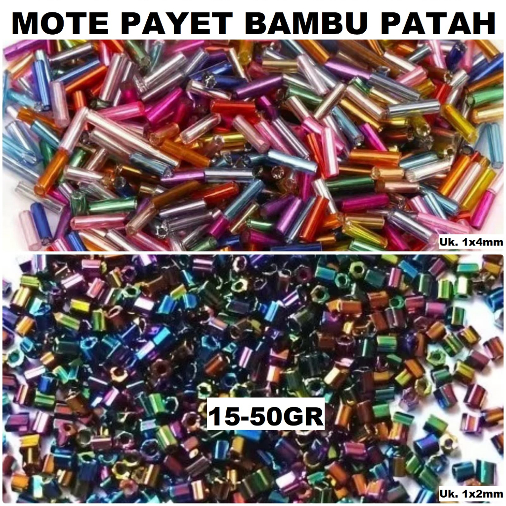 Jual Mote Pasir / Mote Manik Payet Bambu Patah / Payet Kebaya Harga /15 ...