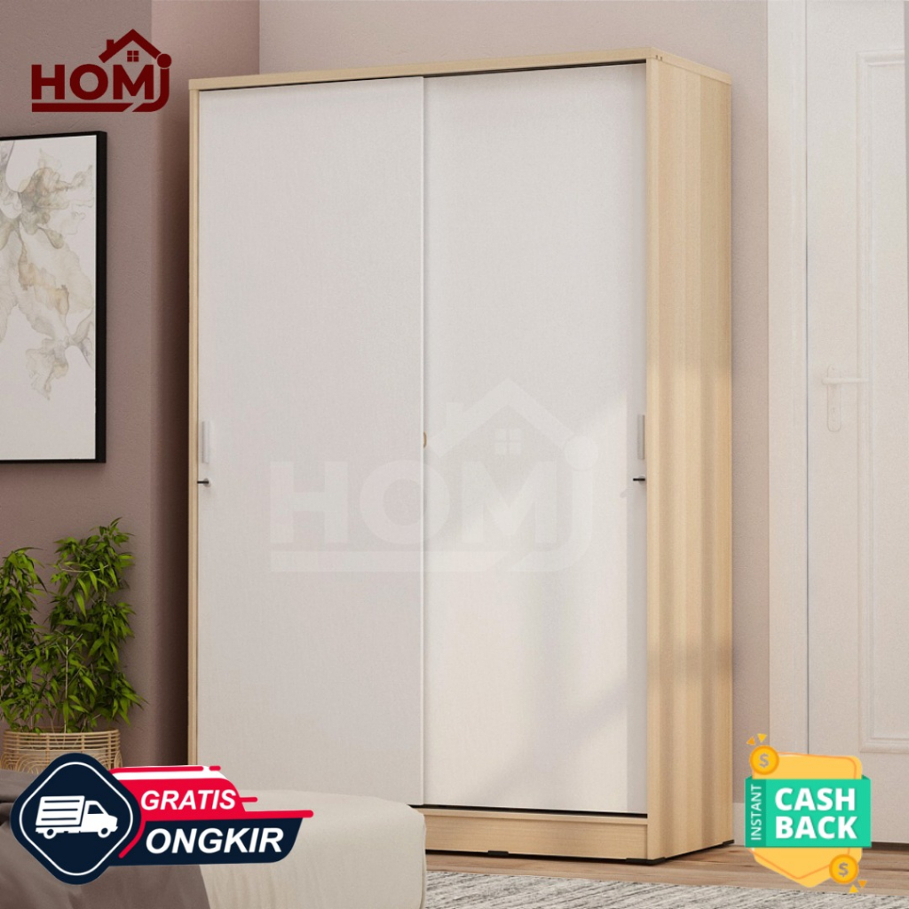 Jual Lemari Pakaian Sliding Minimalis Multifungsi Ukuran 120 Aruna WDSL ...