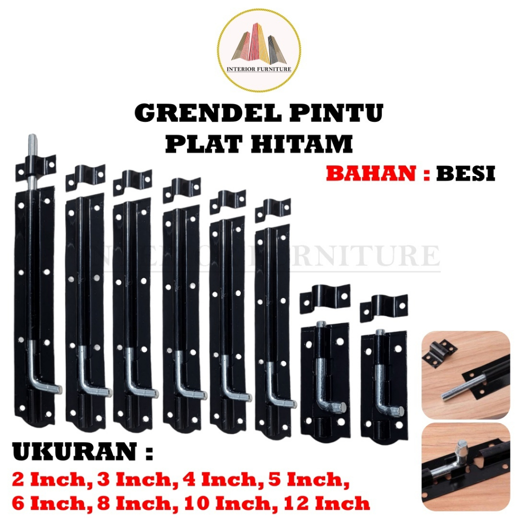 Jual Grendel Hitam 2Inch, 3Inch, 4Inch, 5Inch, 6Inch, 8Inch, 10Inch ...