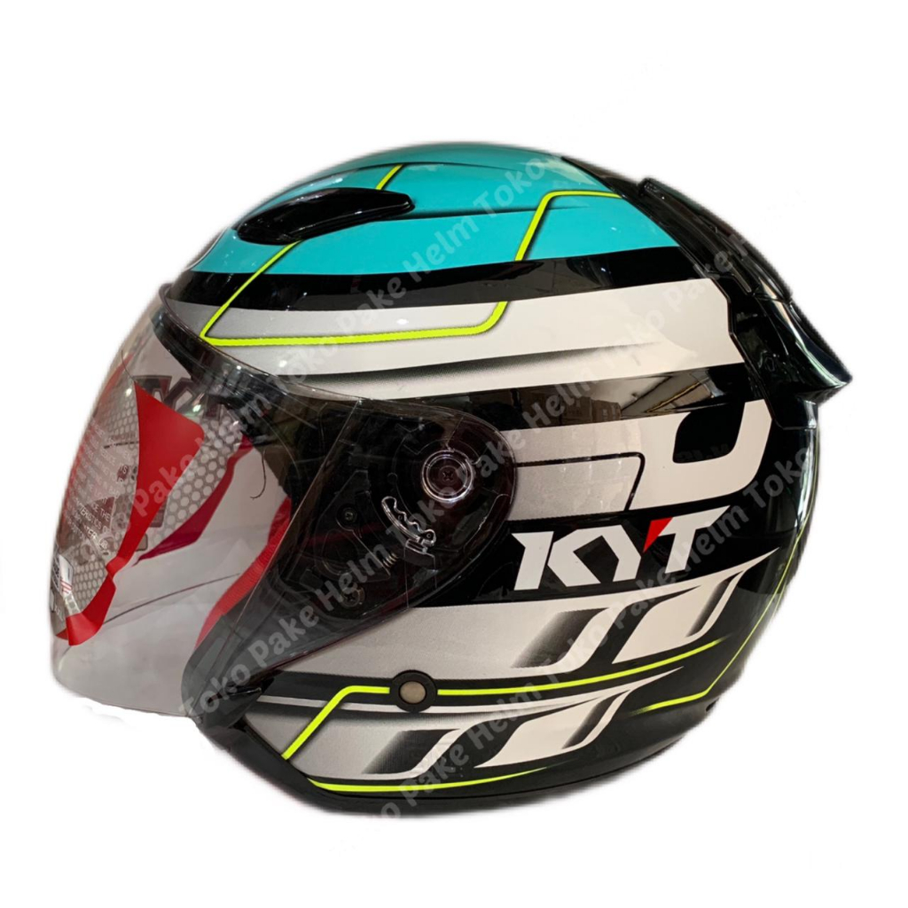 Jual KYT HELM DJ MARU #13 BLUEIS HALF FACE | Shopee Indonesia