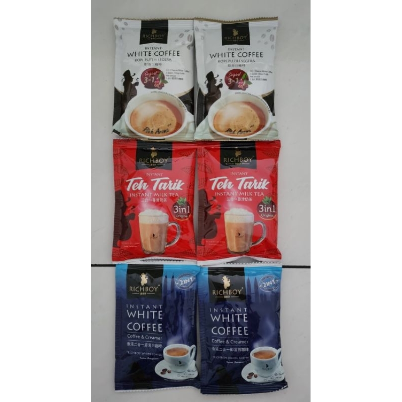 Jual Varian 1Sacet RichBoy White Coffee 3in1 & 2in1 / Rich Boy Teh ...