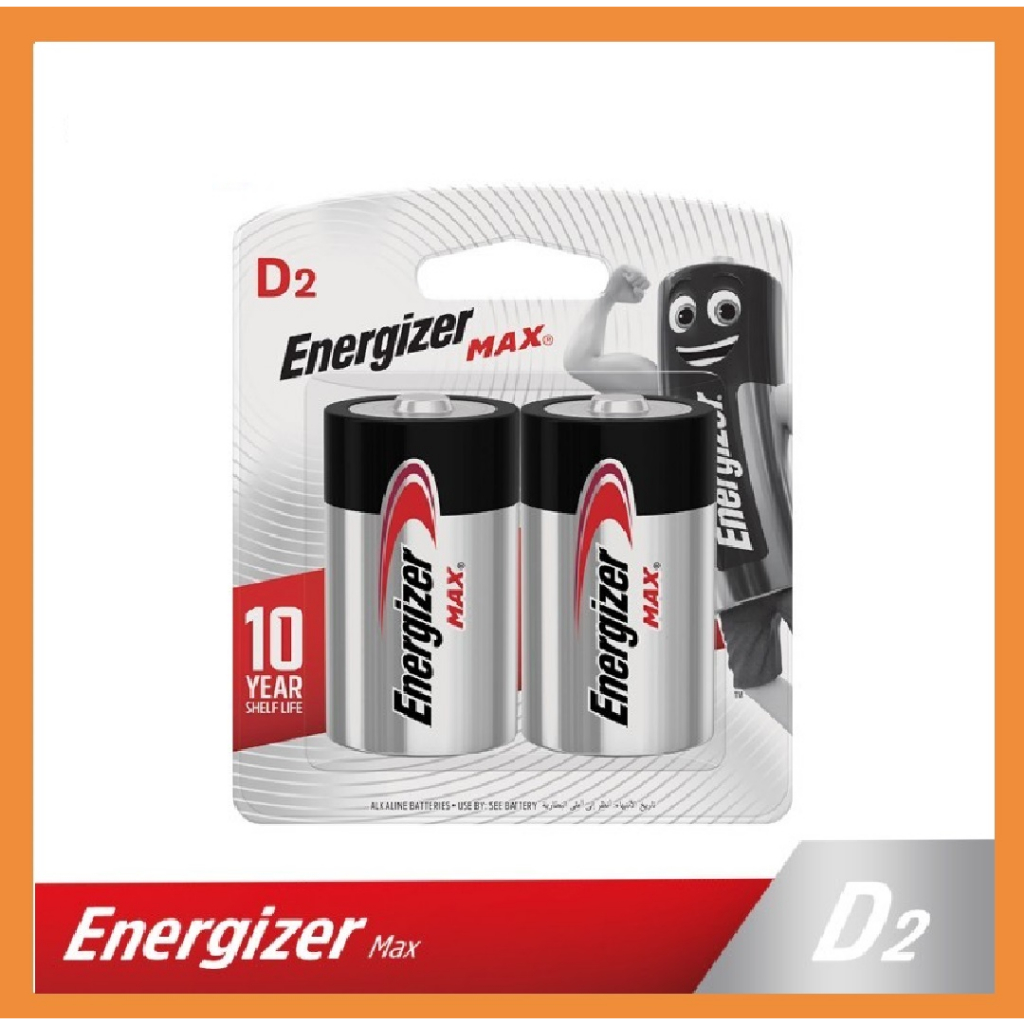 Jual Baterai Energizer Max type D Battery Size D 1,5V Alkaline MAX ISI2 ...