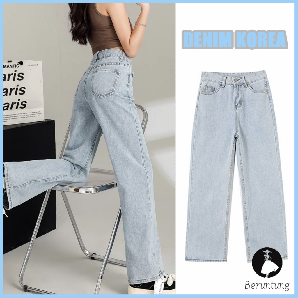 Jual VV - CLOTHG - Kulot jeans high waist Celana Wanita Terbaru import ...
