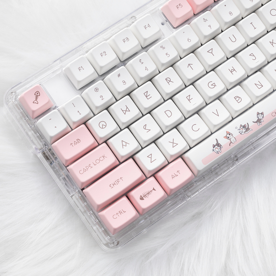 Jual ZIFRIEND Cheese Cat 137 Key XDA Profile PBT Dye-sublimated Keycaps ...