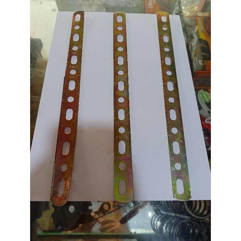 Jual PLAT BOLONG PLAT BRACKET BESI KUNING PANJANG 30 CM | Shopee Indonesia