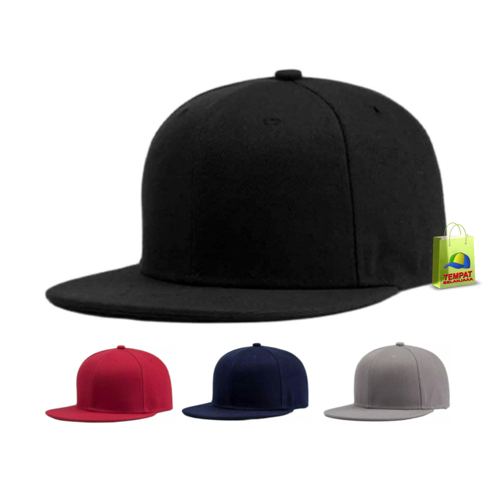Jual Topi Pria Hip Hop Snapback Polos Bahan Rafel Tebal Bisa Custom ...