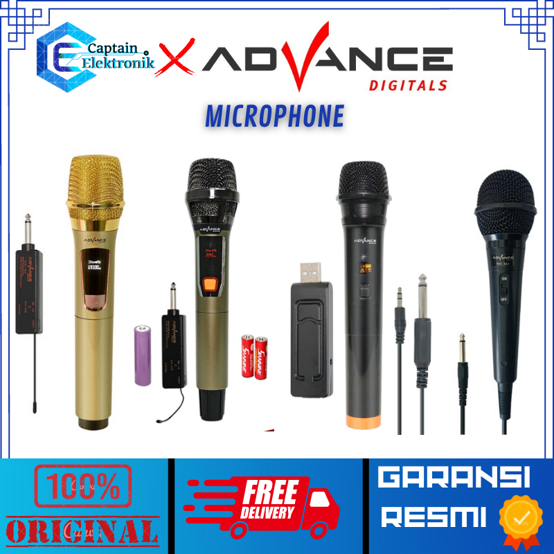 Jual Advance Mic Karaoke wireless Microphone Kabel MIC-884 MIC-101 MIC ...