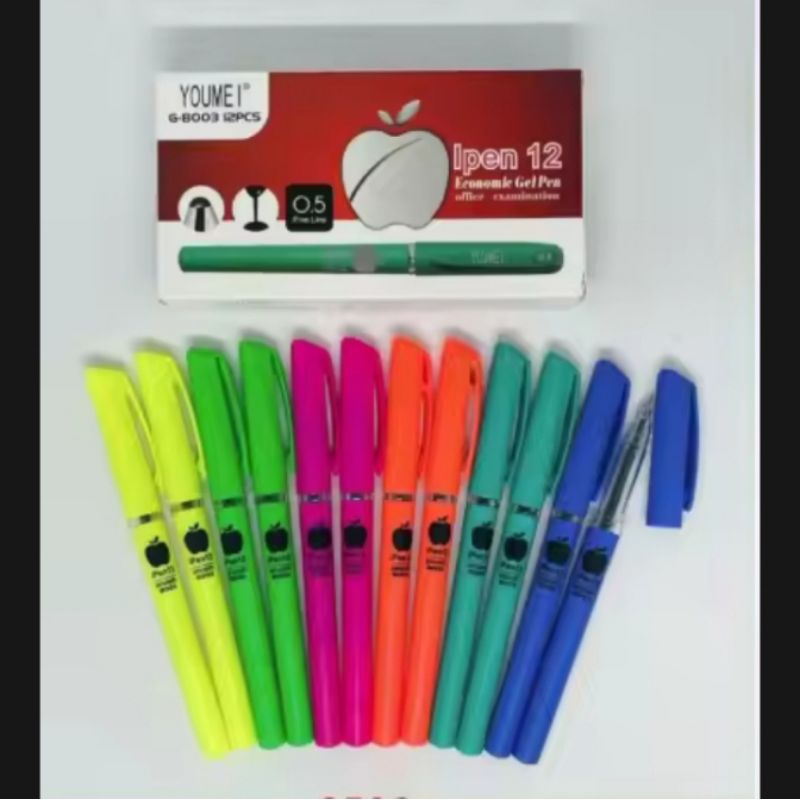 Jual pen iphone bulpen gel tinta hitam harga satuan 1 pcs | Shopee ...