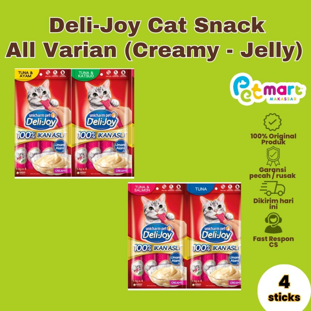 Jual Snack Cemilan Kucing Deli Joy All Varian Cat Treats Food | Shopee ...