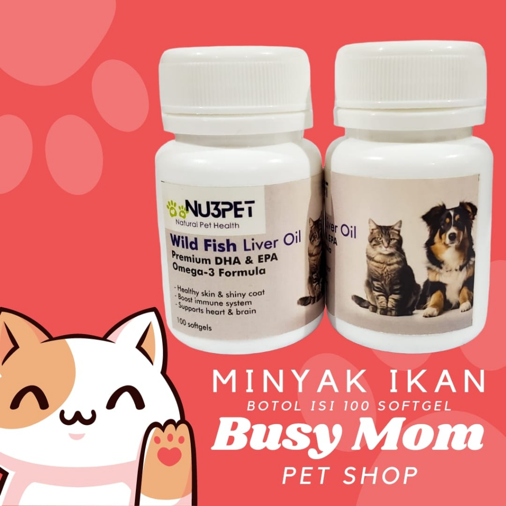 Jual Minyak Ikan BOTOL Anjing Kucing Vitamin Bulu Fish Oil Kapsul ...