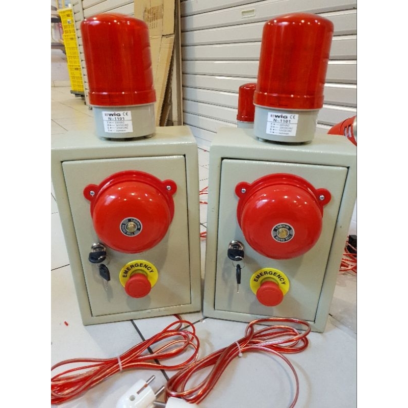 Jual Sirine emergency fire alarm Bahaya Hydrant groud bell Kringg set panel tingal pasang gedung ...