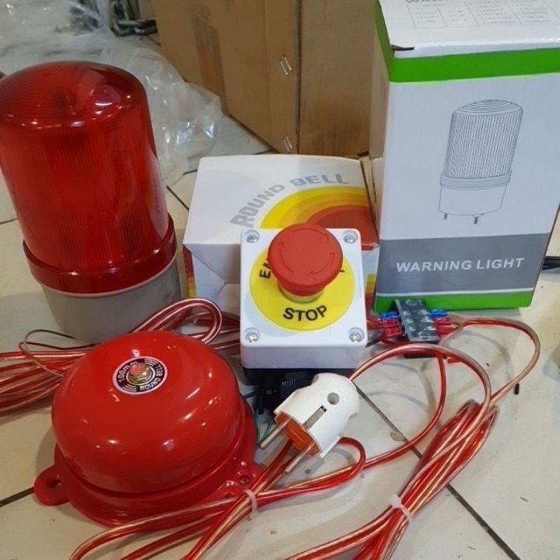 Jual bell ground bell kring alarm 100mm pabrik sirine set tingal pakai Alarm peresmian warning ...