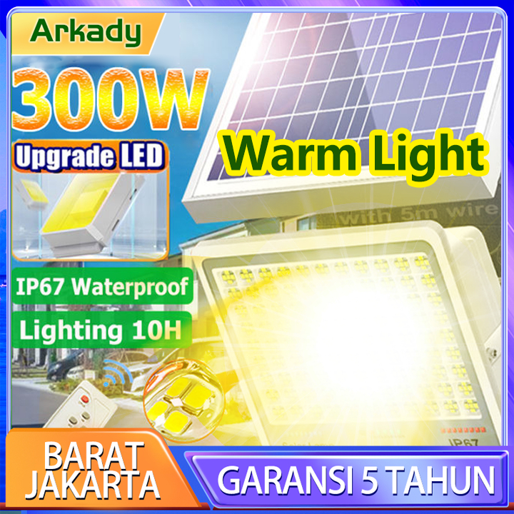 Jual 300W solar cell lampu 24 jam otomatis outdoor 0 tagihan listrik ...
