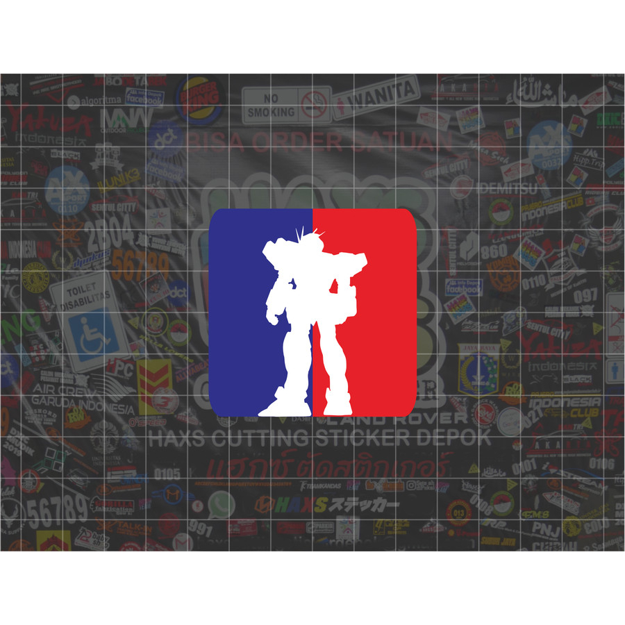Jual Cutting Sticker Gundam Siluet V1 Ukuran 5 Cm Untuk Motor Mobil ...
