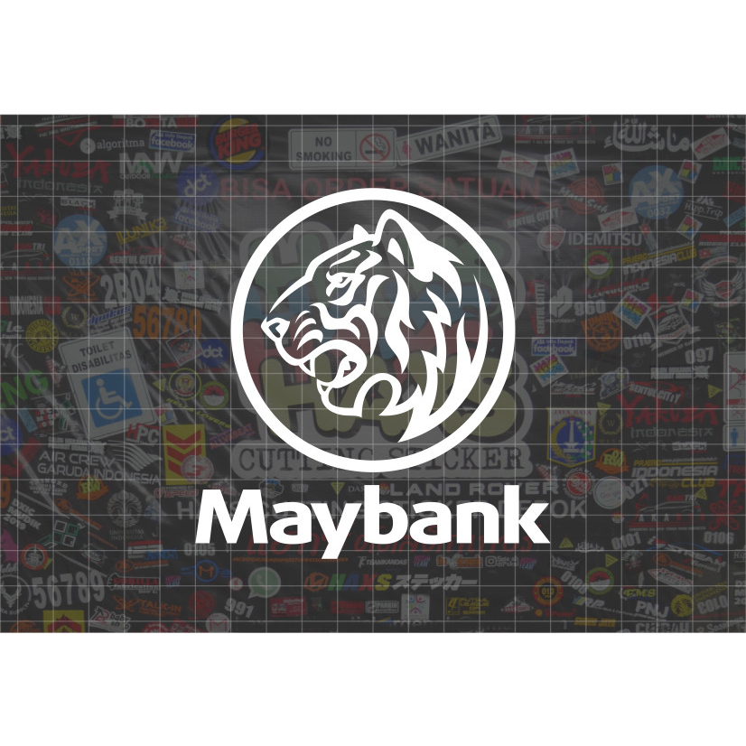 Jual Cutting Sticker Harimau Maybank V2 Ukuran 10 Cm Untuk Motor Mobil ...