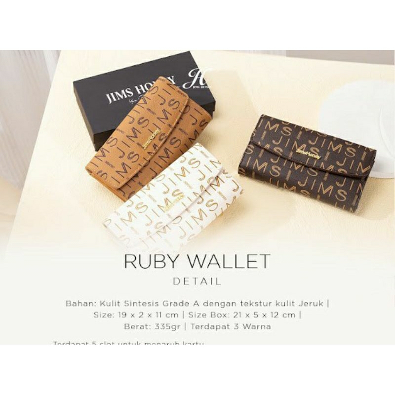 Jual RUBY WALLET JIMS HONEY ( FREE BOX EXCLUSIVE ) | Shopee Indonesia