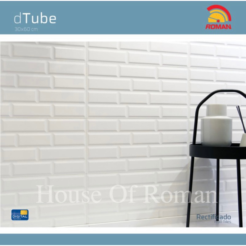 Jual Keramik Bata Putih/Roman Keramik dTube White/Keramik Dinding ...