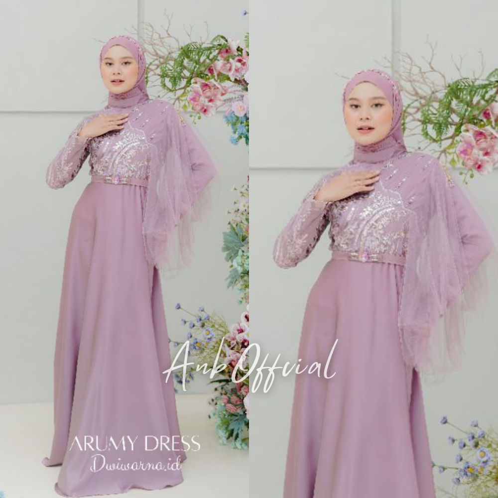 Jual TERBARU - ARUMY DRESS MUSLIM WANITA MAXY//GAMIS NIKITA PREMIUM MATERIAL FULL FURING VELVET ...
