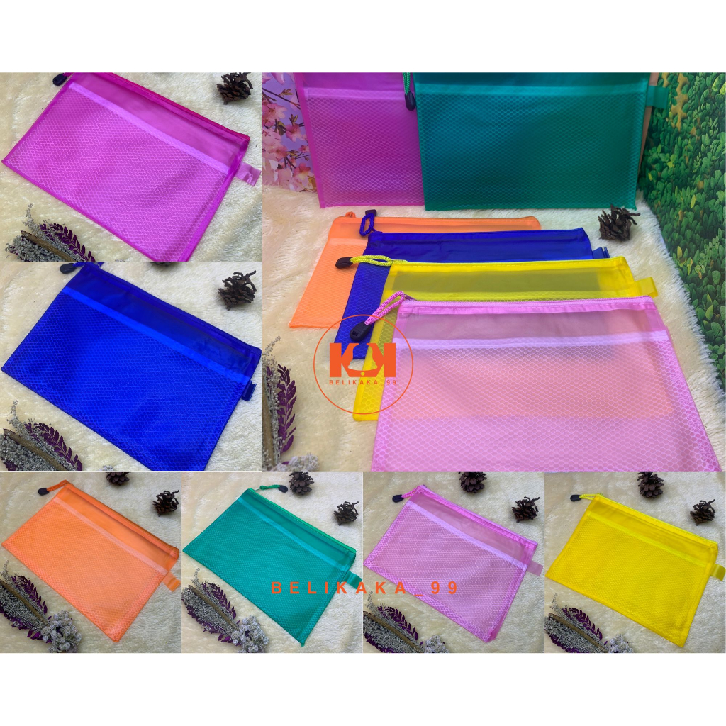 Jual (A5) TAS MAP DOKUMEN RESLETING A5 WARNA POLOS / DOCUMENT BAG / TAS ...