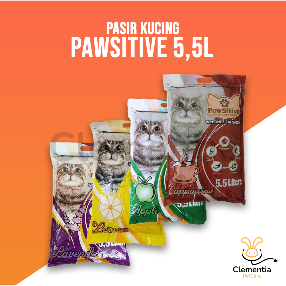 Jual Pasir Kucing Gumpal Wangi PAWSITIVE 5,5 Liter - Pasir Pawsitif 5 ...