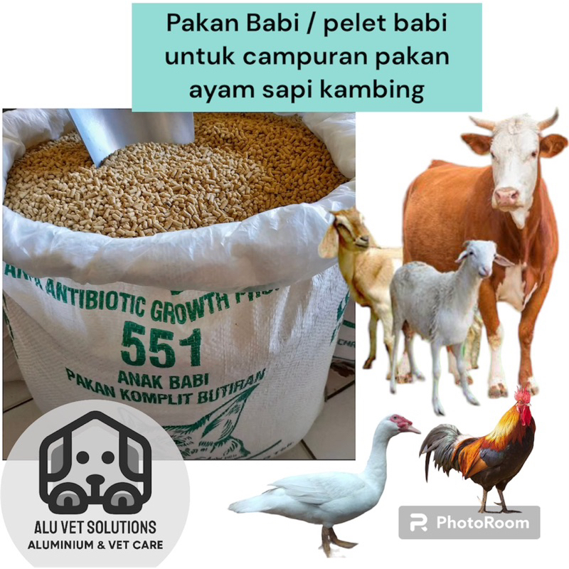 Jual pelet babi 551 campuran pakan untuk penggemukan ayam sapi kambing ...