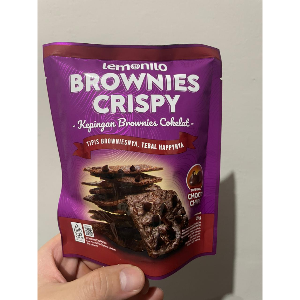 Jual Lemonilo Brownies Crispy Cokelat / Keju Sehat 35g - Chocochips ...