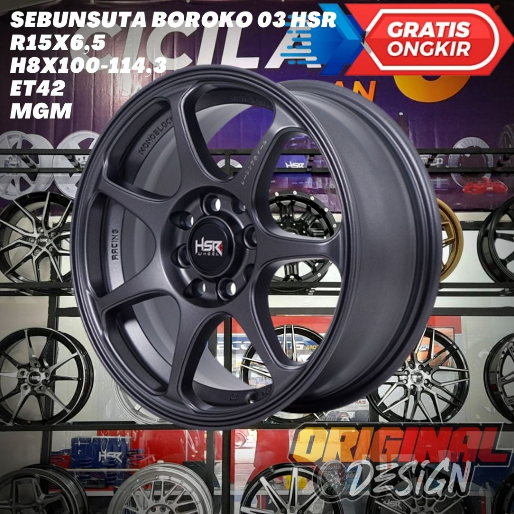 Jual Velg Mobil Racing Ring 15 HSR SEBUNSUTA R15 CALYA , YARIS , VIOS ...