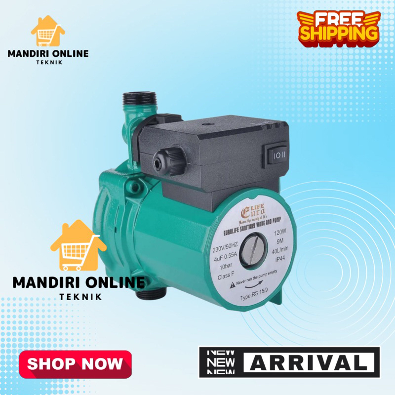 Jual Pompa Booster 100 Watt Silent Pendorong Pompa Dorong Auto Water Heater | Shopee Indonesia