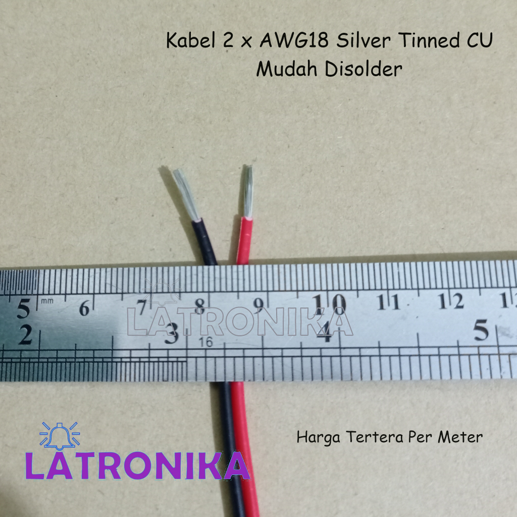 Jual Kabel 2 x AWG18 Silver Tinned Cu Per Meter 18AWG x 2 Cable AWG 18 AWG | Shopee Indonesia