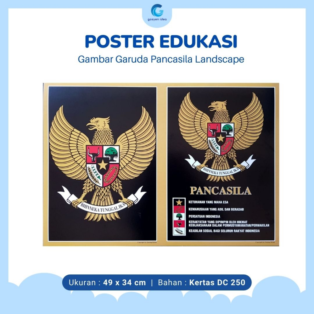 Jual Poster Edukasi Garuda Pancasila Landscape | Shopee Indonesia