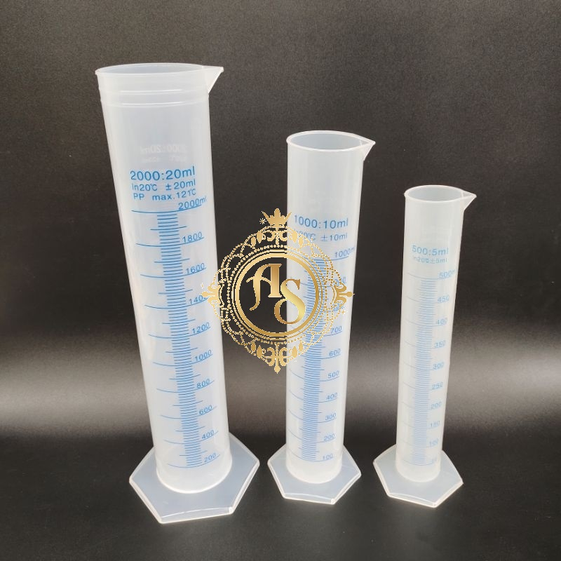 Jual Gelas ukur silinder measuring cylinder takaran tabung ukur 500ml 1000ml 2000ml | Shopee ...