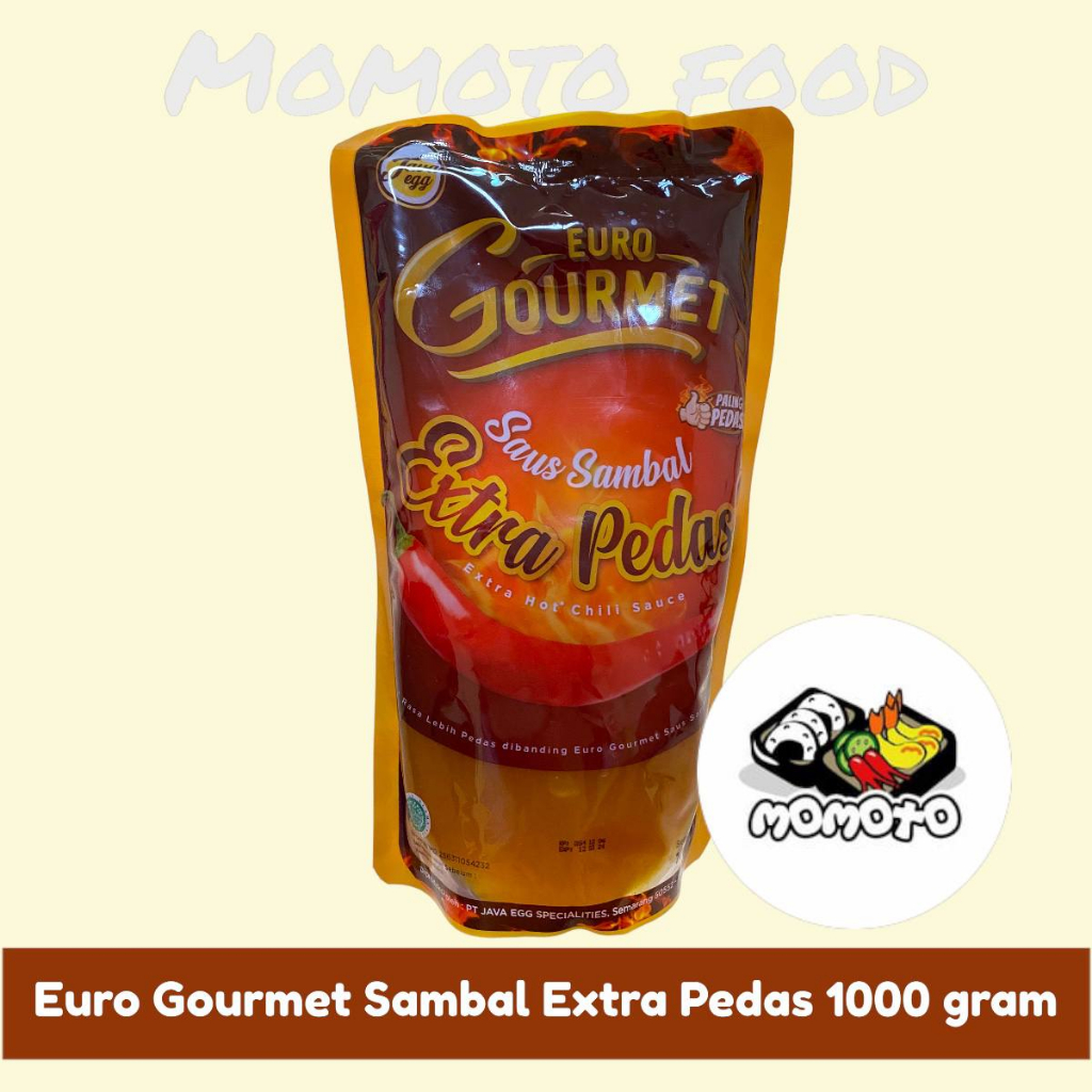 Jual Euro Gourmet Saus Sambal 1000 gram Saos Pedas Extra Pedas 1kg ...