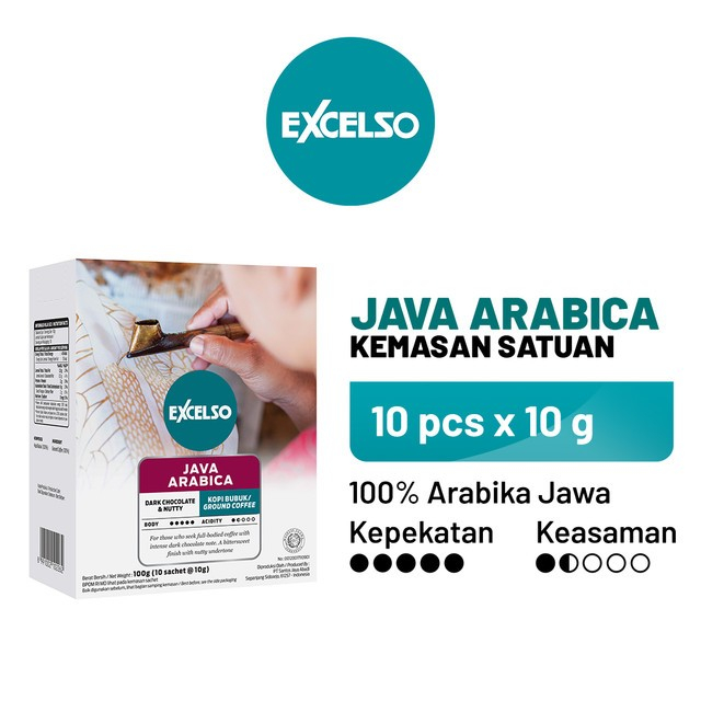 Jual KOPI PREMIUM EXCELSO JAVA ARABICA Bubuk Kopi 1 Folding Box ISI 10 ...