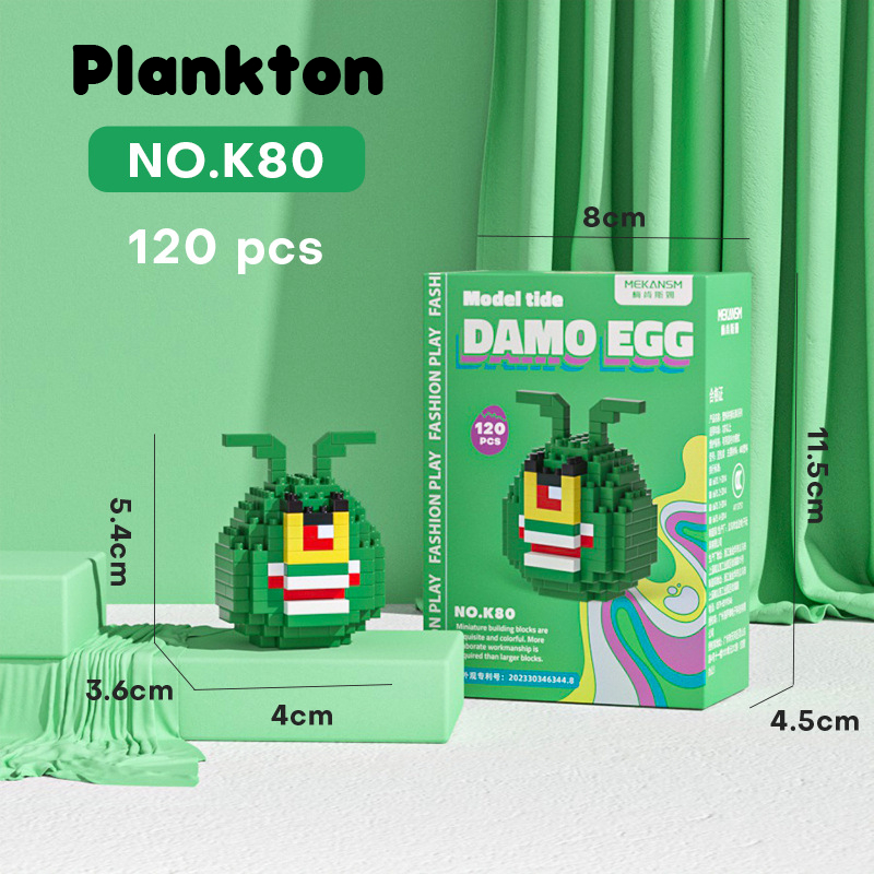 Jual Block City-MKSM Karakter Nano Block DAMO EGG Kartun Mini Mainan Block karakter Susun Brick ...