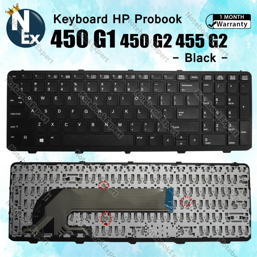 Jual Keyboard HP Probook 450 G1 450 G2 455 G2 Black | Shopee Indonesia