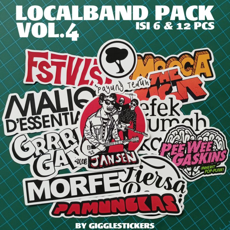 Jual Sticker Pack Local Band Vol.4 | Shopee Indonesia