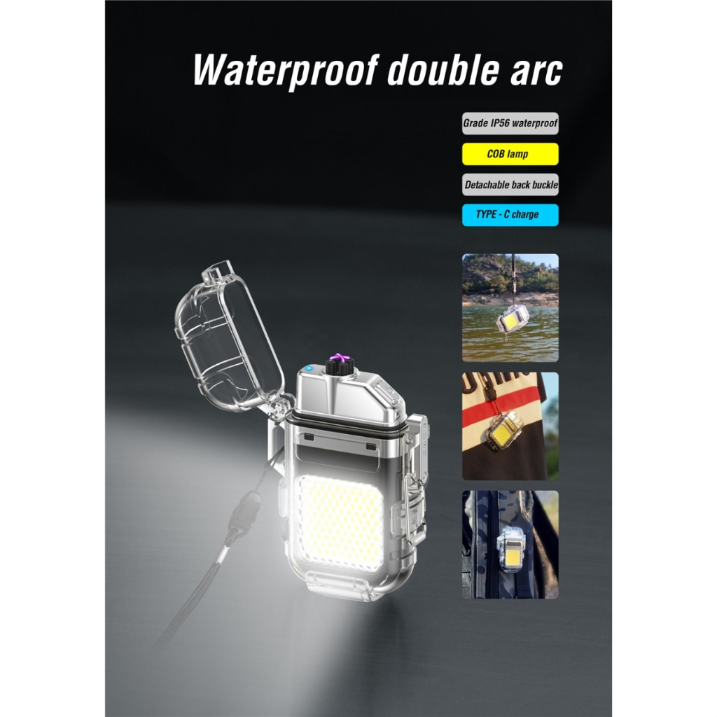 Jual Lampu Senter Led 3 Mode Waterproff Korek Api Listrik Lampu COB ...