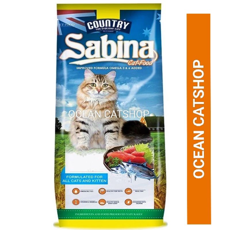 Jual makanan kucing sabina ocean fish adult kitten 1kg | Shopee Indonesia