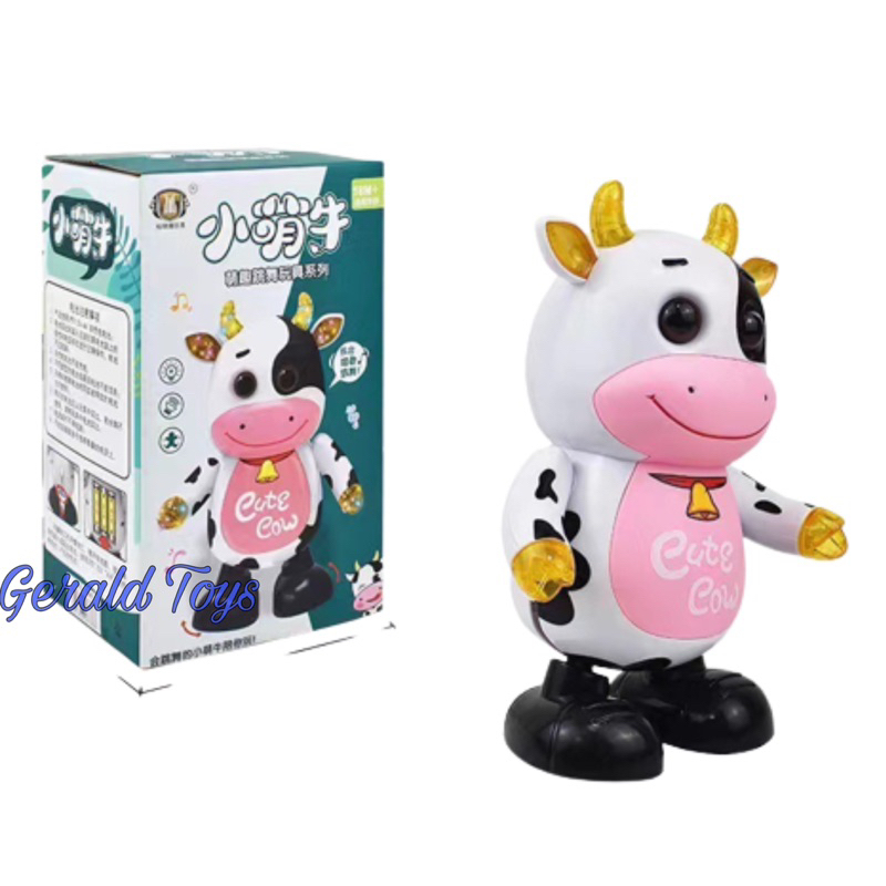 Jual Mainan Anak Robot Cute Cow Dancing Sapi Joget Lighting dan Music ...