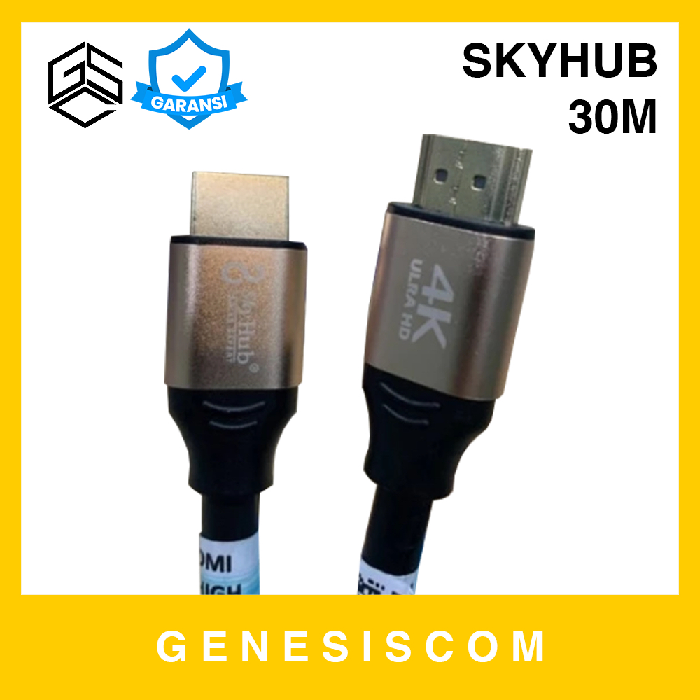Jual Kabel HDMI 30M / 30 Meter SKYHUB 4K Hitam Ultra HD Gold Plate Male ...