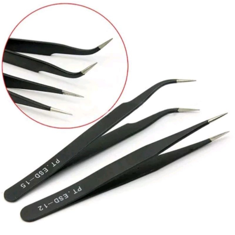 Jual PINSET TWEEZER Hitam SEPASANG pinset paling murah dan Lancip ...