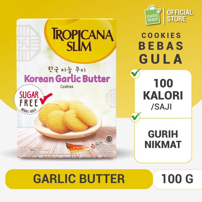 Jual Tropicana Slim Korean Garlic Butter Cookies 100gr | Shopee Indonesia