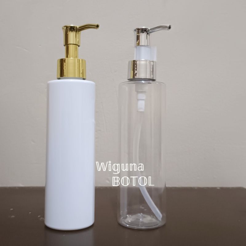 Jual Botol Pump 200ml RF / Botol Pet 200ml Model RF Tutup Pump Clip Oil Luxury | Shopee Indonesia