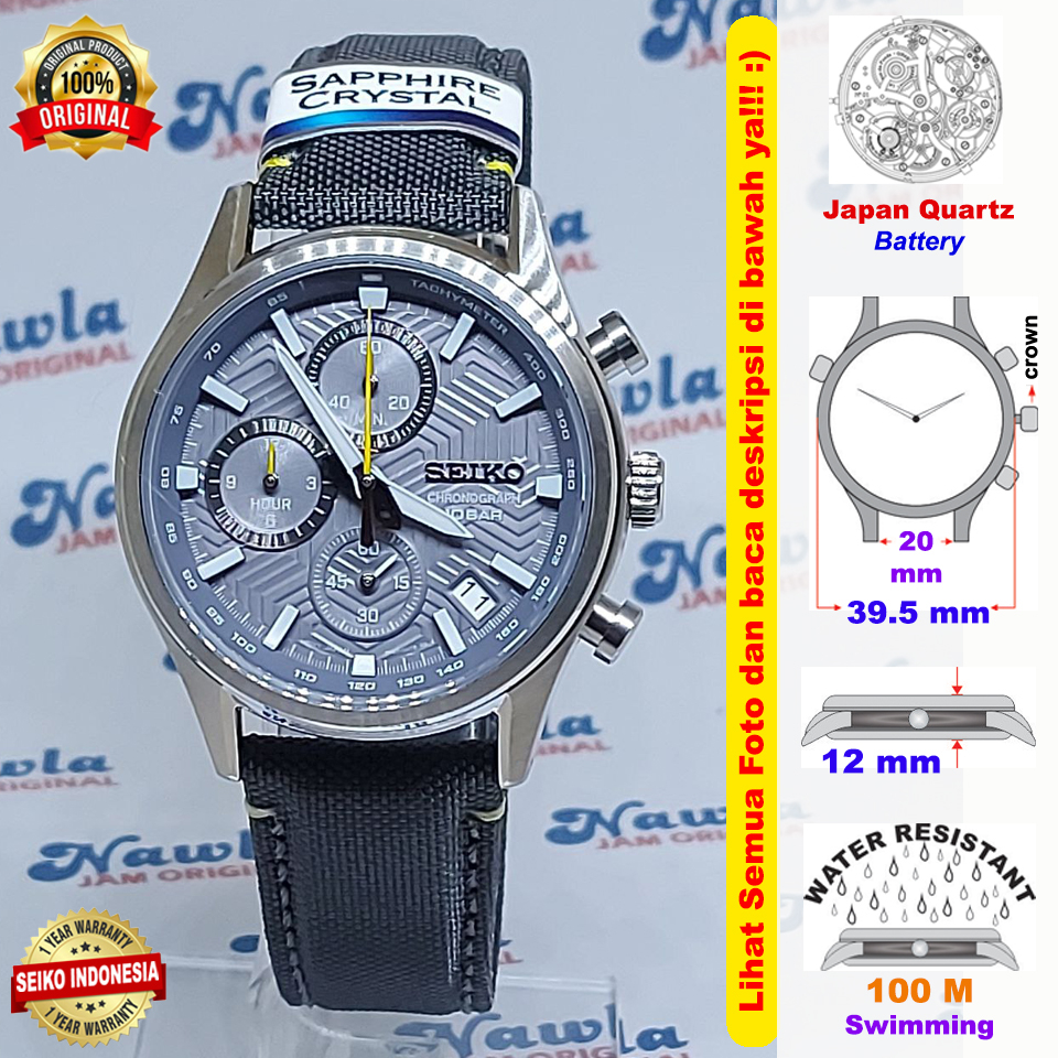 Jual Seiko Quartz SSB423P1 Chronograph Sapphire Grey - Jam Tangan Pria ...