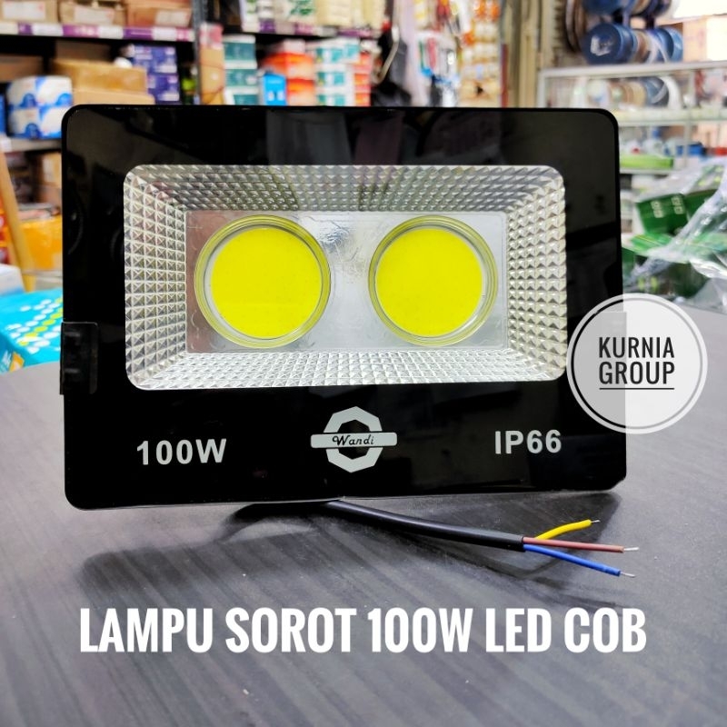 Jual Lampu Sorot LED COB 100 Watt Flood Light Lampu Tembak 100W Super Terang Outdoor Waterproof ...