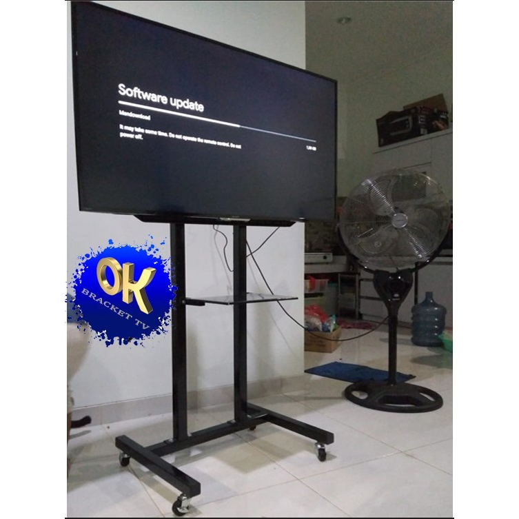 Jual stand tv roda bracket tv dorong all merk tv 22 24 29 32 42 43 50 ...