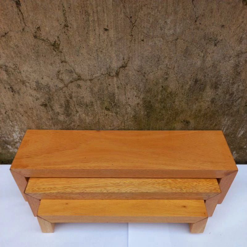 Jual Display Rak susun 3 pajangan produk rak tangga kayu multifungsi ...