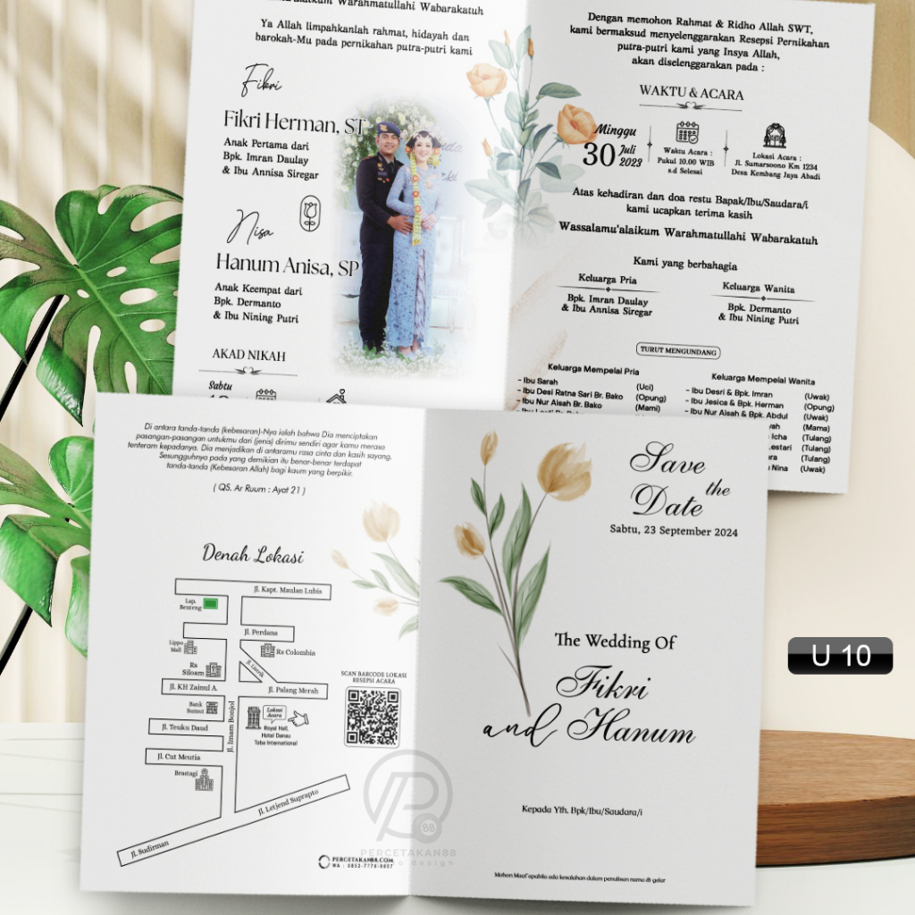 Jual undangan pernikahan aesthetic, surat undangan pernikahan premium ...